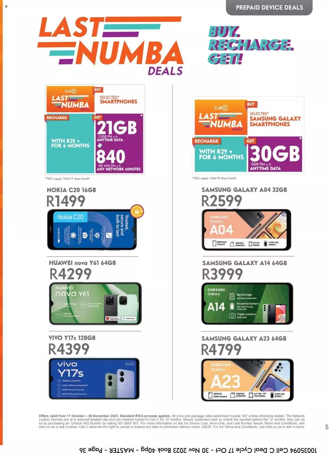 Cell C Specials 17 Oct - 30 Nov 2023 | Cell C Catalogue | 2023