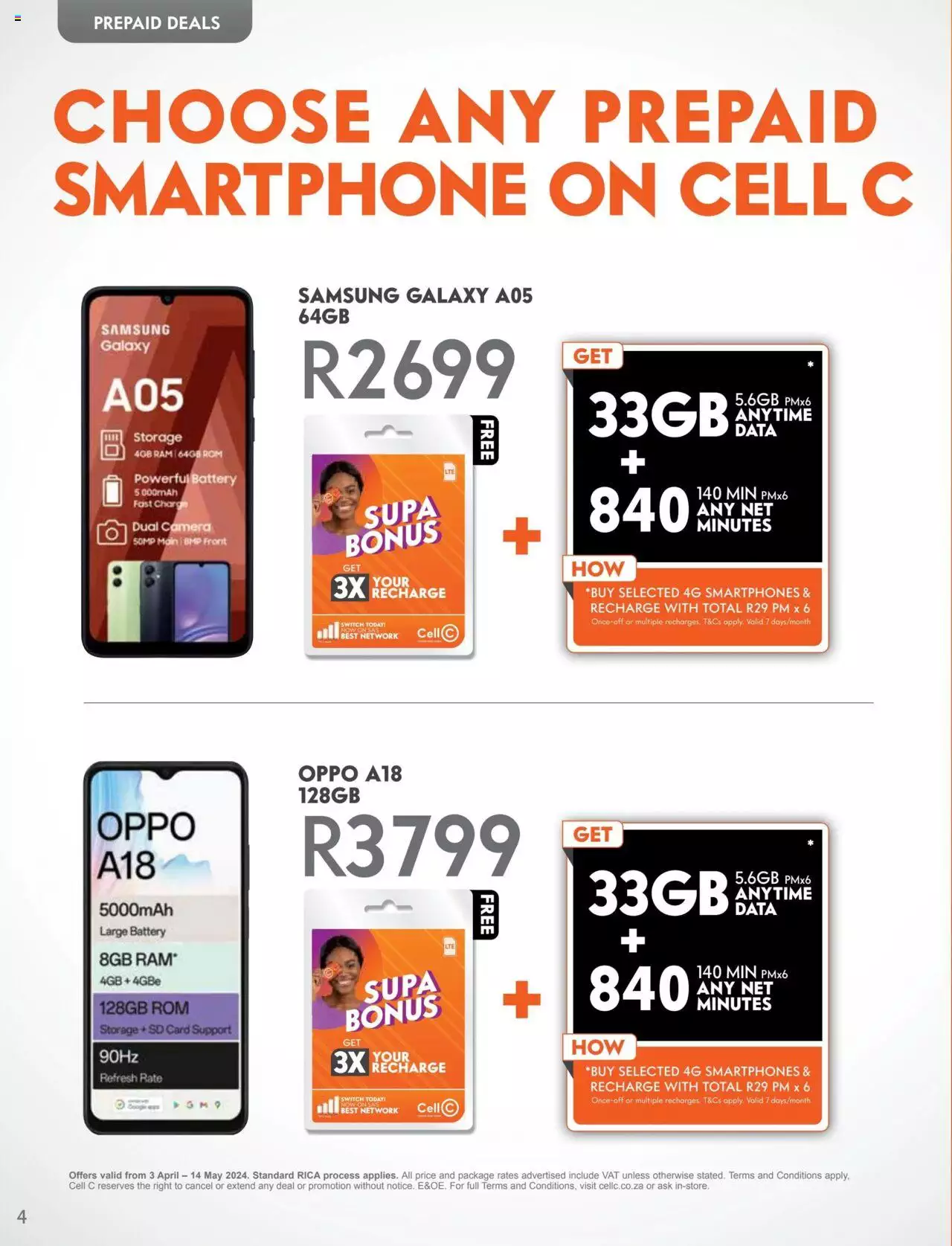 Cell C Specials 3 Apr - 14 May 2024 | Cell C Catalogue | 2024