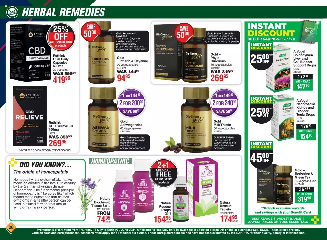 Dischem Specials 16 May - 9 Jun 2024 | Dischem Catalogue | 2024