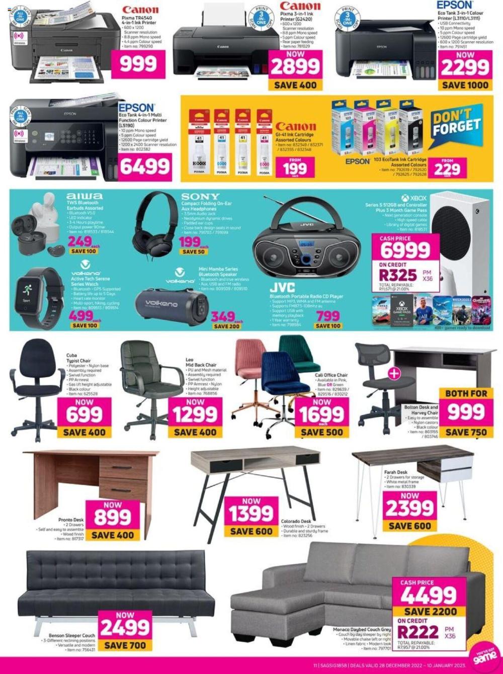 Game Specials 28 Dec 2022 | Game Catalogue | Game Specials