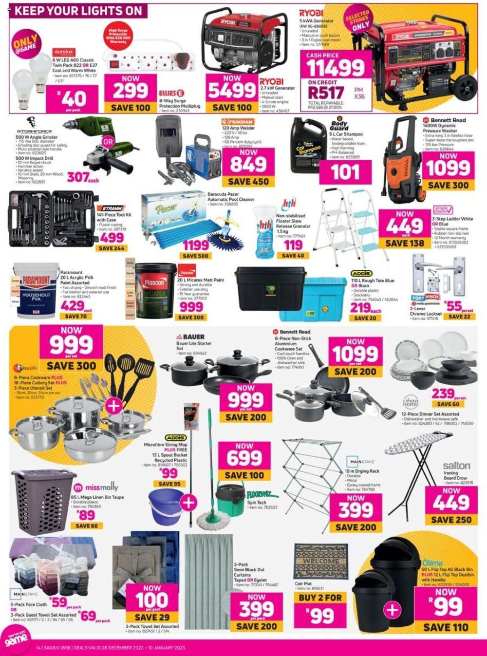 Game Specials 28 Dec 2022 | Game Catalogue | Game Specials