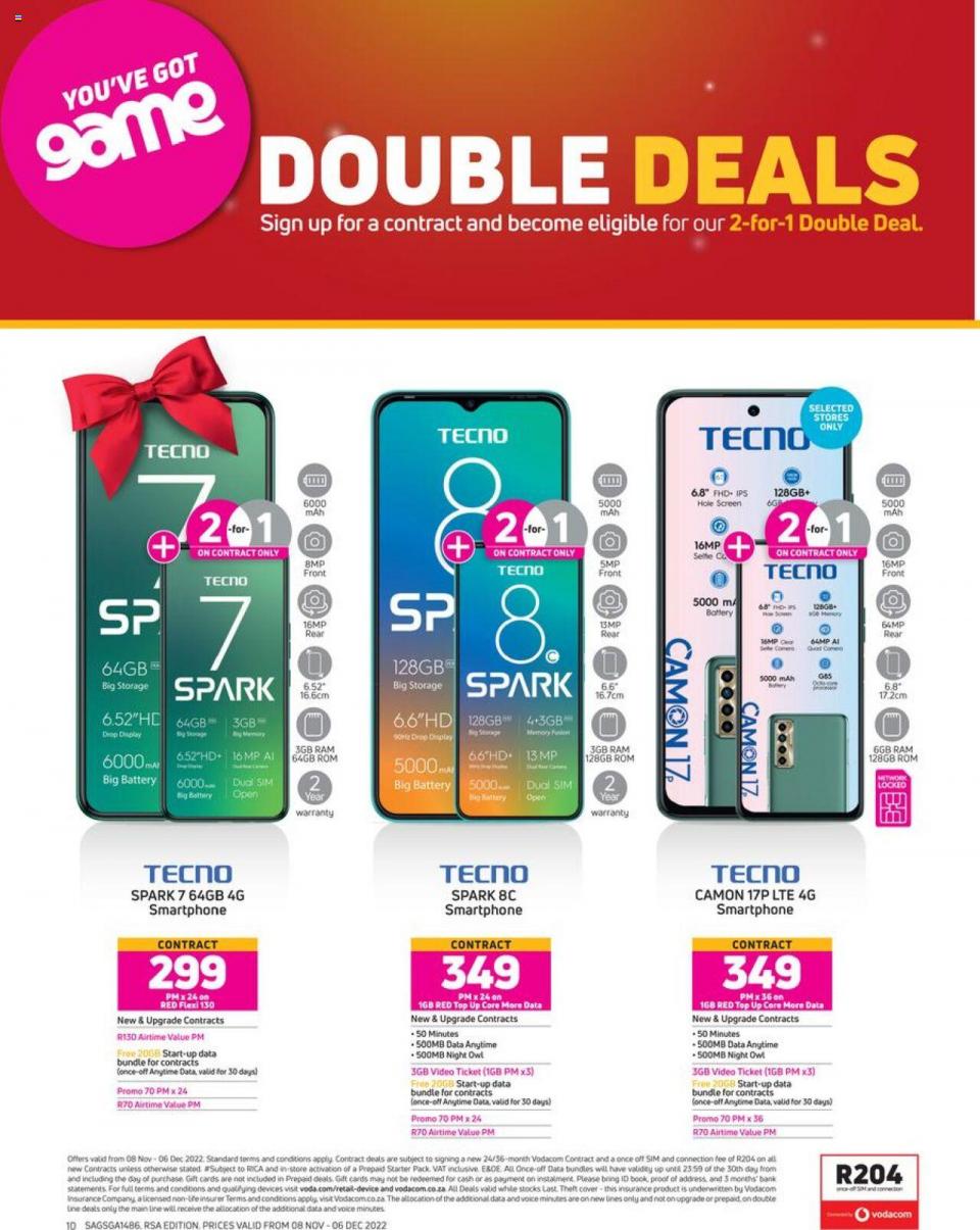 Game Specials Cellular Nov 2022 | Game Catalogue | Game Store Special