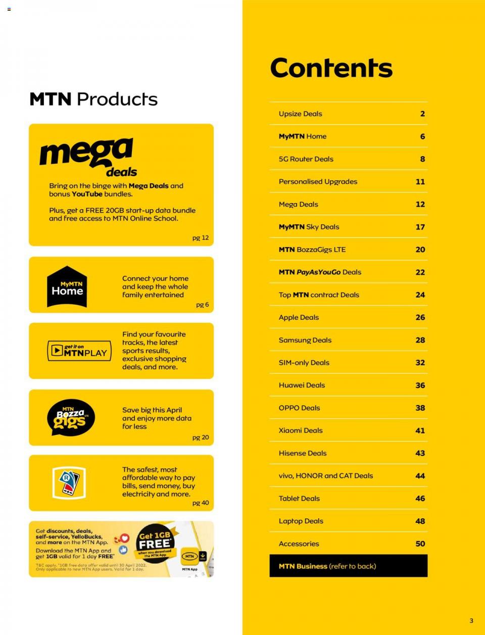 MTN Specials Yello April 2022 | MTN Catalogue | MTN April Deals 2022