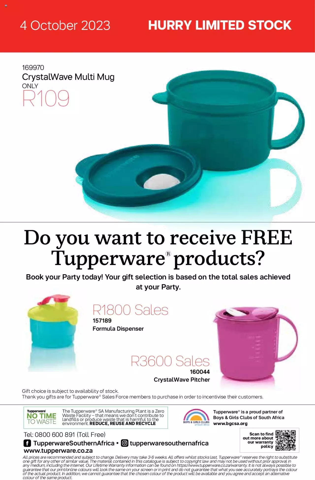 Tupperware Specials 4 October - 7 November 2023 | Catalogue SA