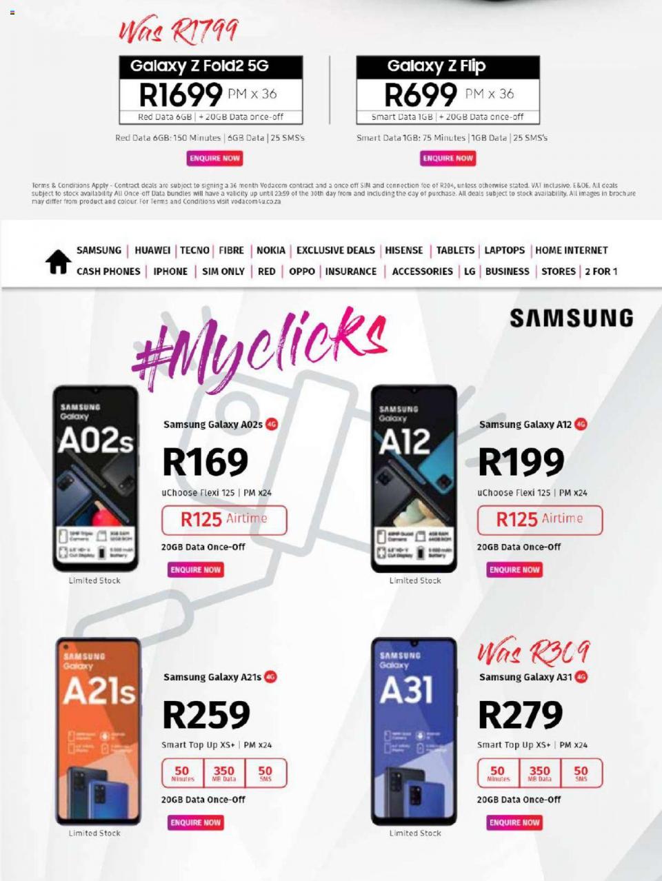 Vodacom Specials 8 March 2021 | Vodacom Catalogue | Smartphones