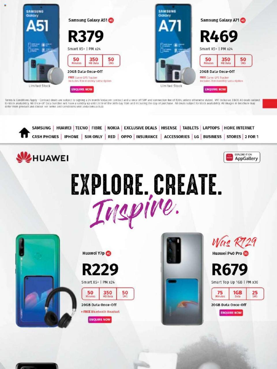 Vodacom Specials 8 March 2021 | Vodacom Catalogue | Smartphones
