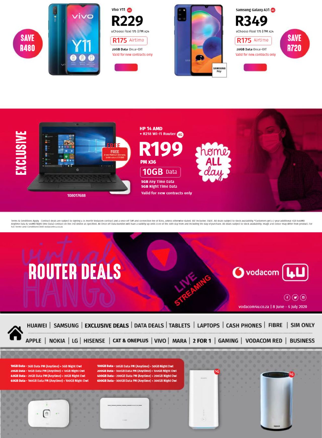 Vodacom Specials June 2020 | Vodacom Catalogue | Huawei P40 | 2020