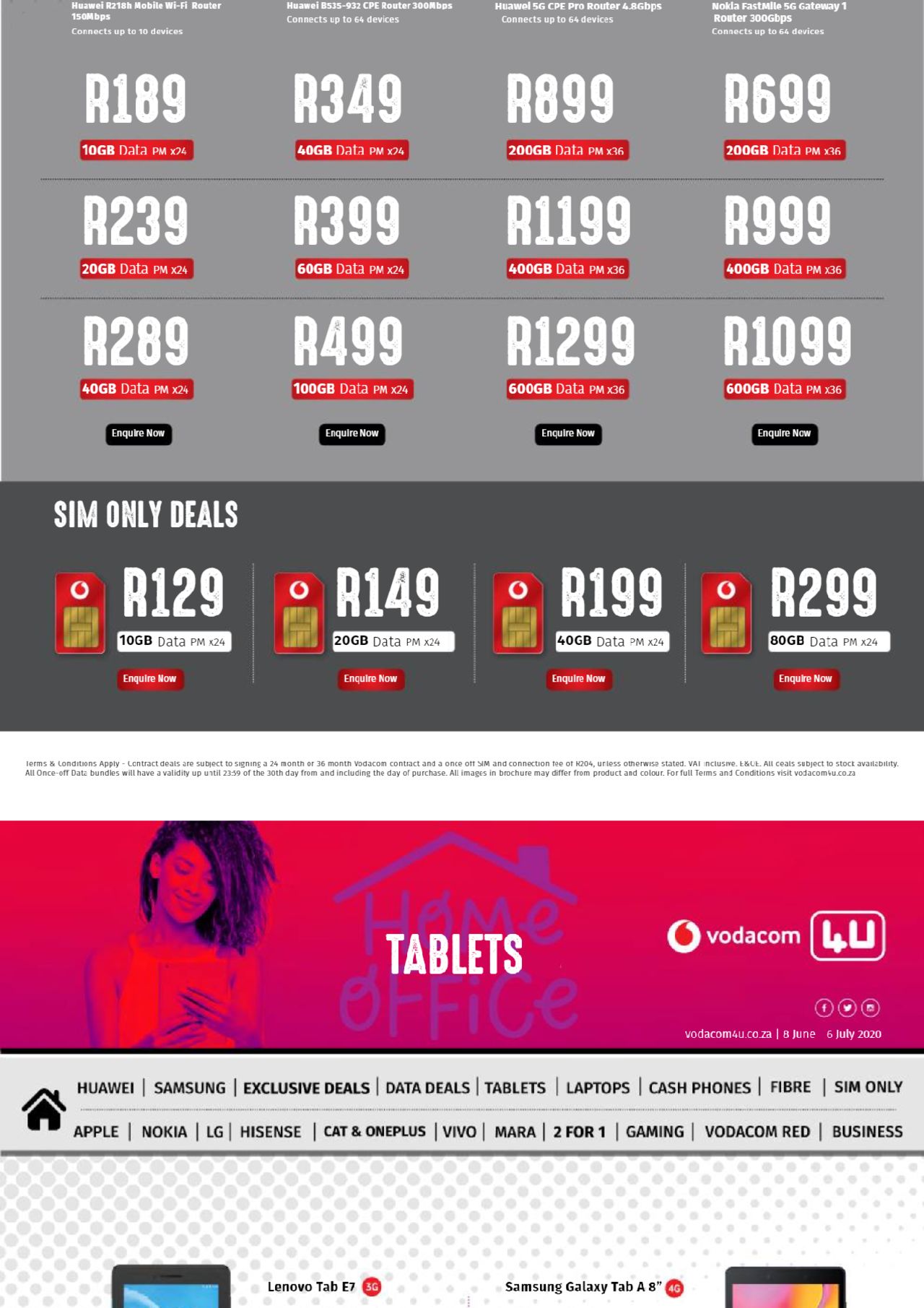 Vodacom Specials June 2020 | Vodacom Catalogue | Huawei P40 | 2020